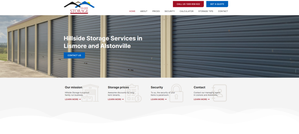 Hillside Storage - JezNorthWeb